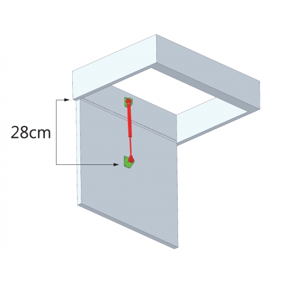 大發五金企業有限公司 - TF08-L300 STABILUS 下掀門油壓緩降阻尼棒